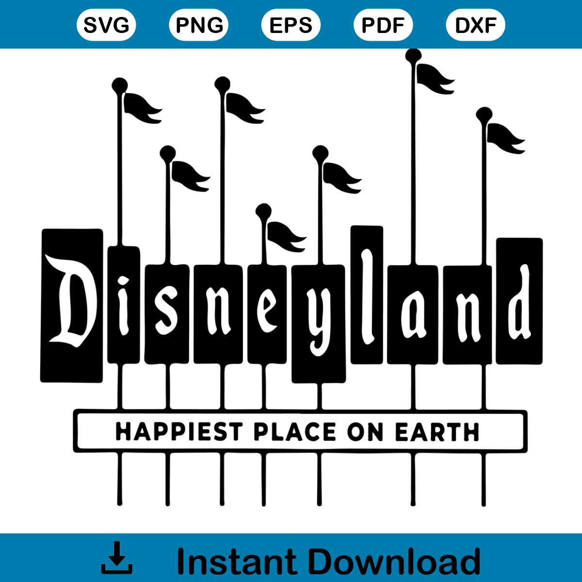 Disneyland SVG PNG Happiest Place On Earth SVG Cutting Files | Inspire ...