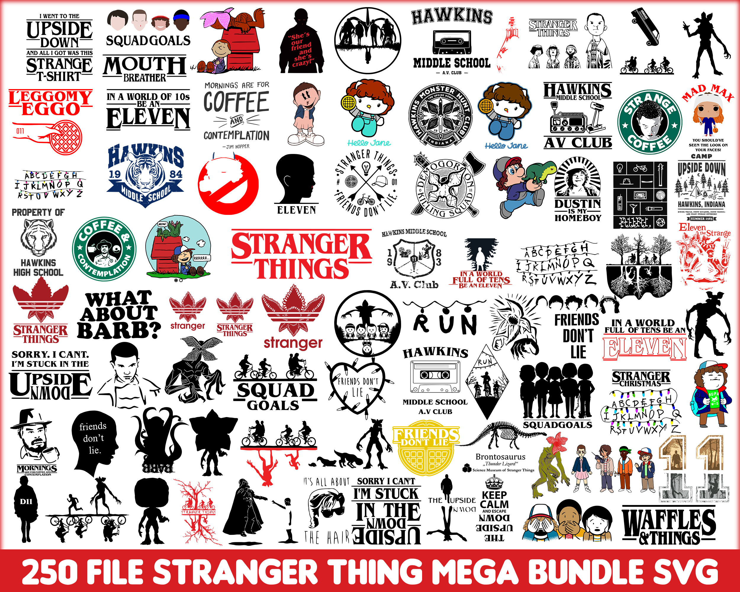 Stranger Things SVG Bundle, Stranger Things PNG Bundle, stra | Inspire ...