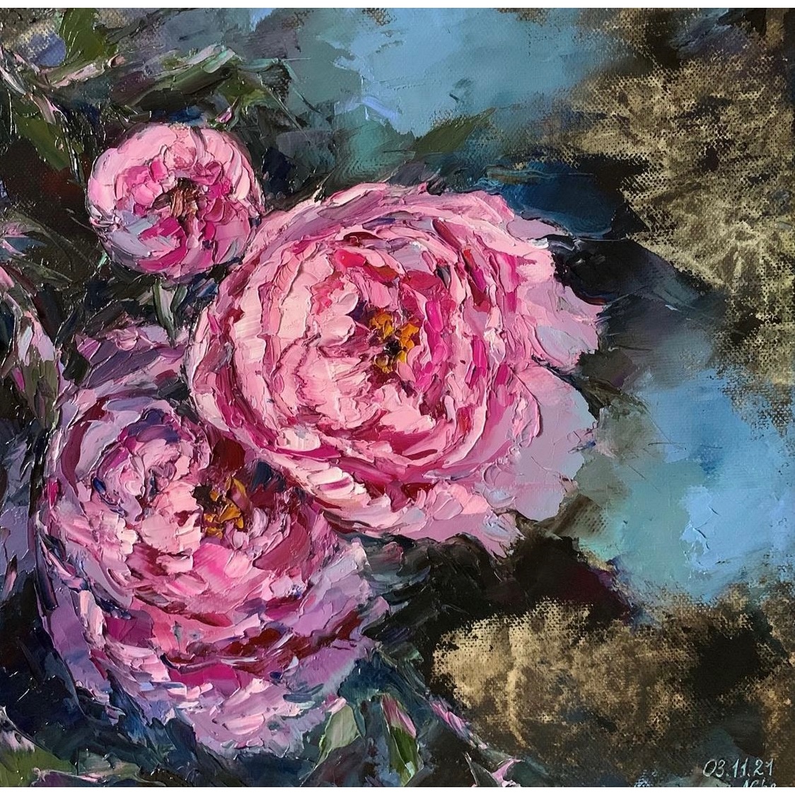 Peony Painting Pions Original Art Peony Oil Painting Peony A | Inspire ...