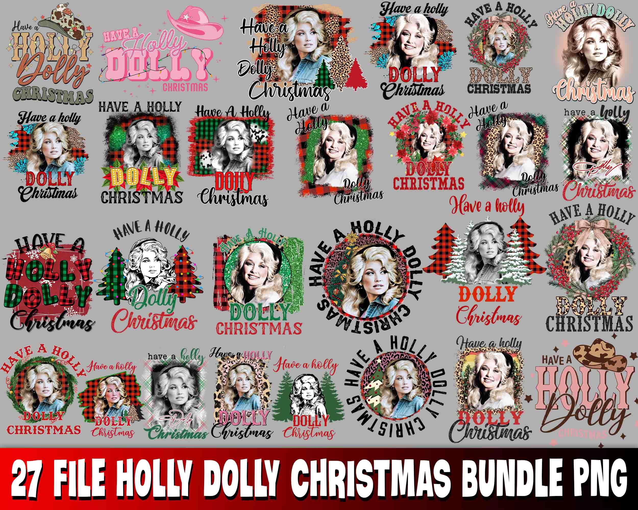 27 file Have A Holly Dolly christmas PNG , Mega bundle Have | Inspire ...