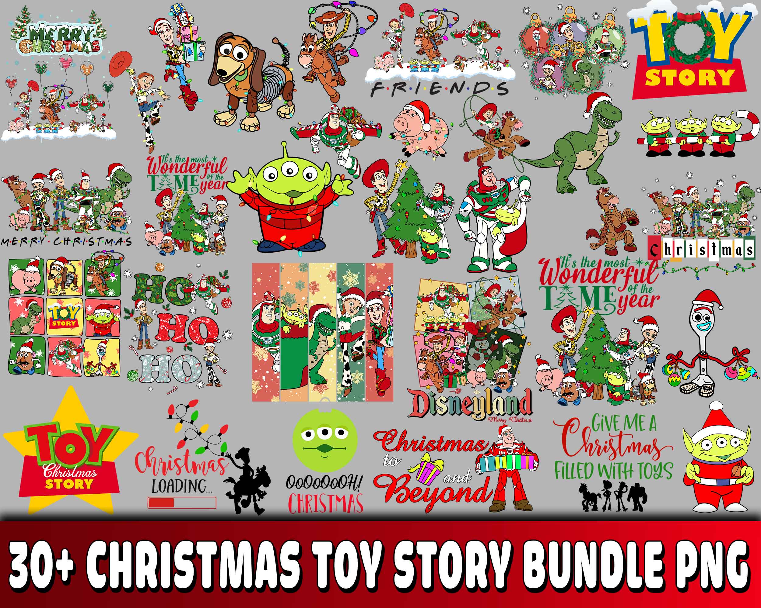 30 file Christmas Toy Story bundle PNG , Mega bundleChristma | Inspire ...