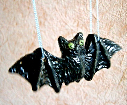 Ceramic bat. Halloween ornament. Handmade | Inspire Uplift