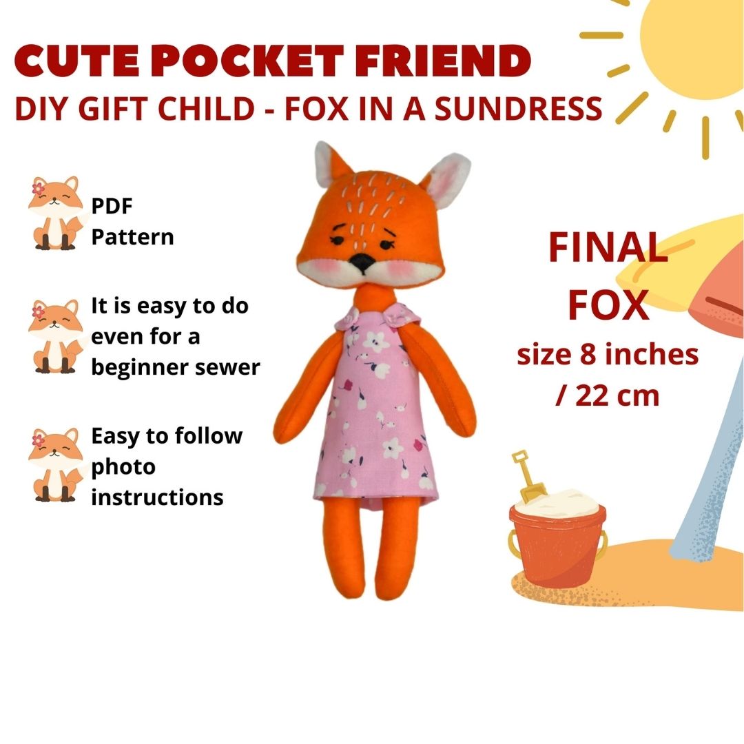Patterns for sewing a Fox doll and sundress / Easy to follo | Inspire ...