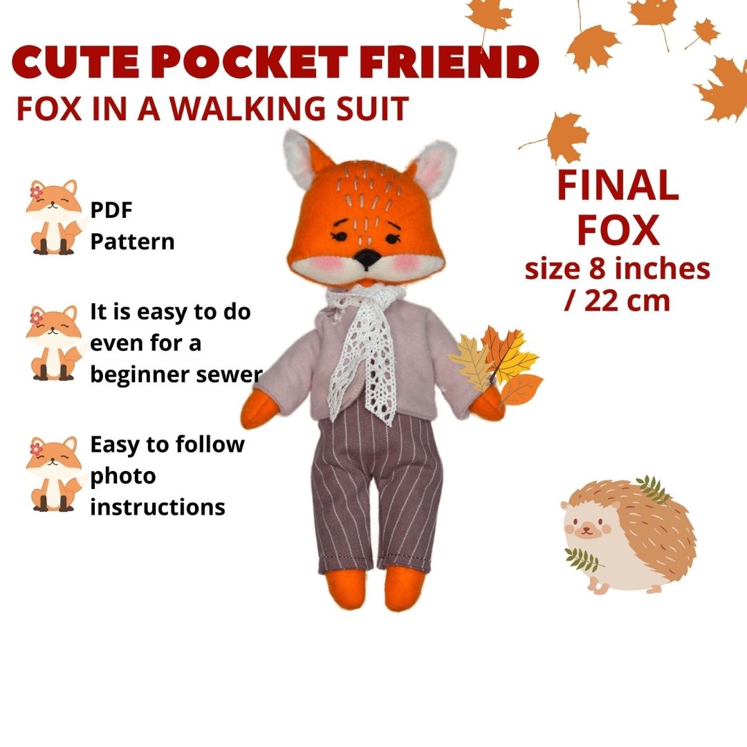 Patterns for sewing a Fox doll and two-piece suit (trousers | Inspire ...