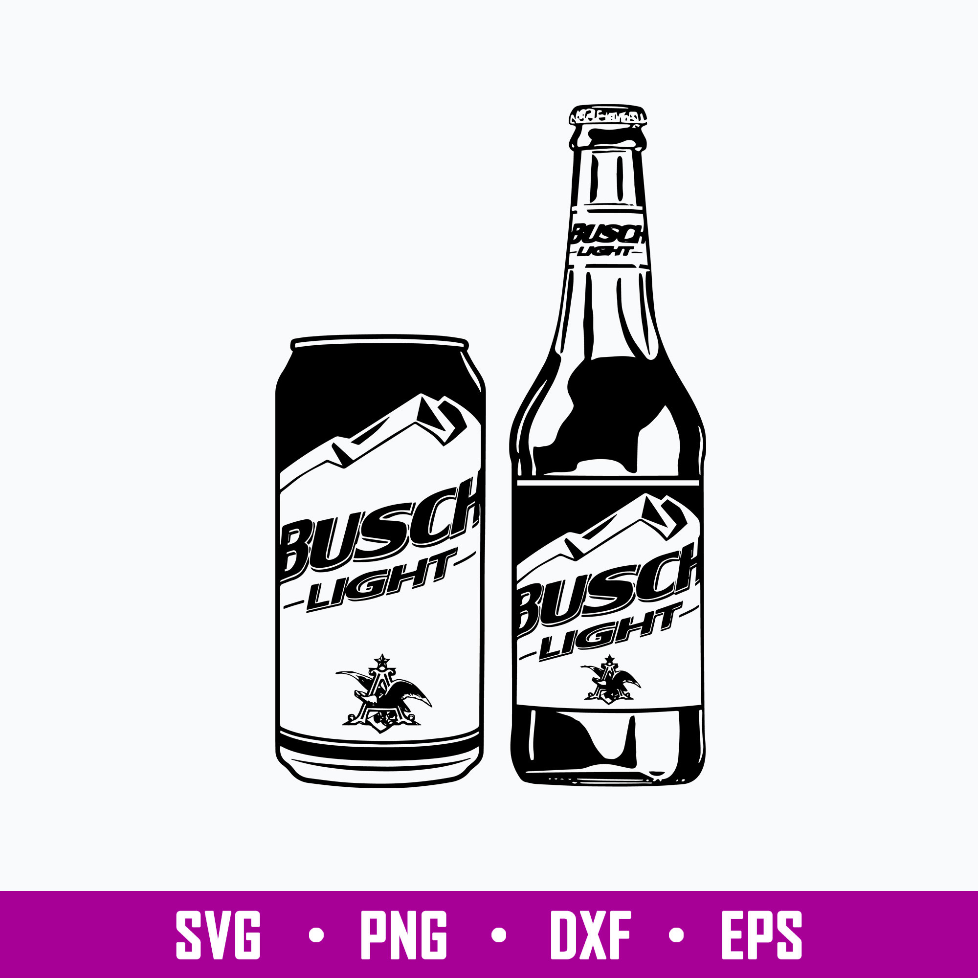 Busch Light Bottle And Can Svg, Busch Light Svg, Png Dxf Eps | Inspire ...