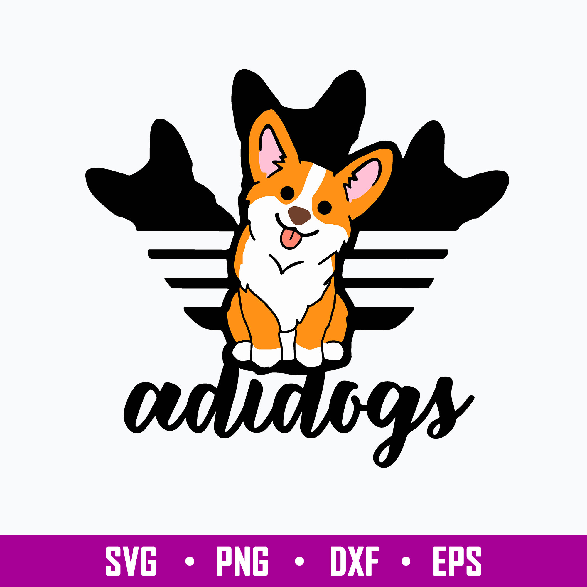 Corgi Adidogs Svg, Adidas Svg, Dog Svg, Png Dxf Eps File | Inspire Uplift