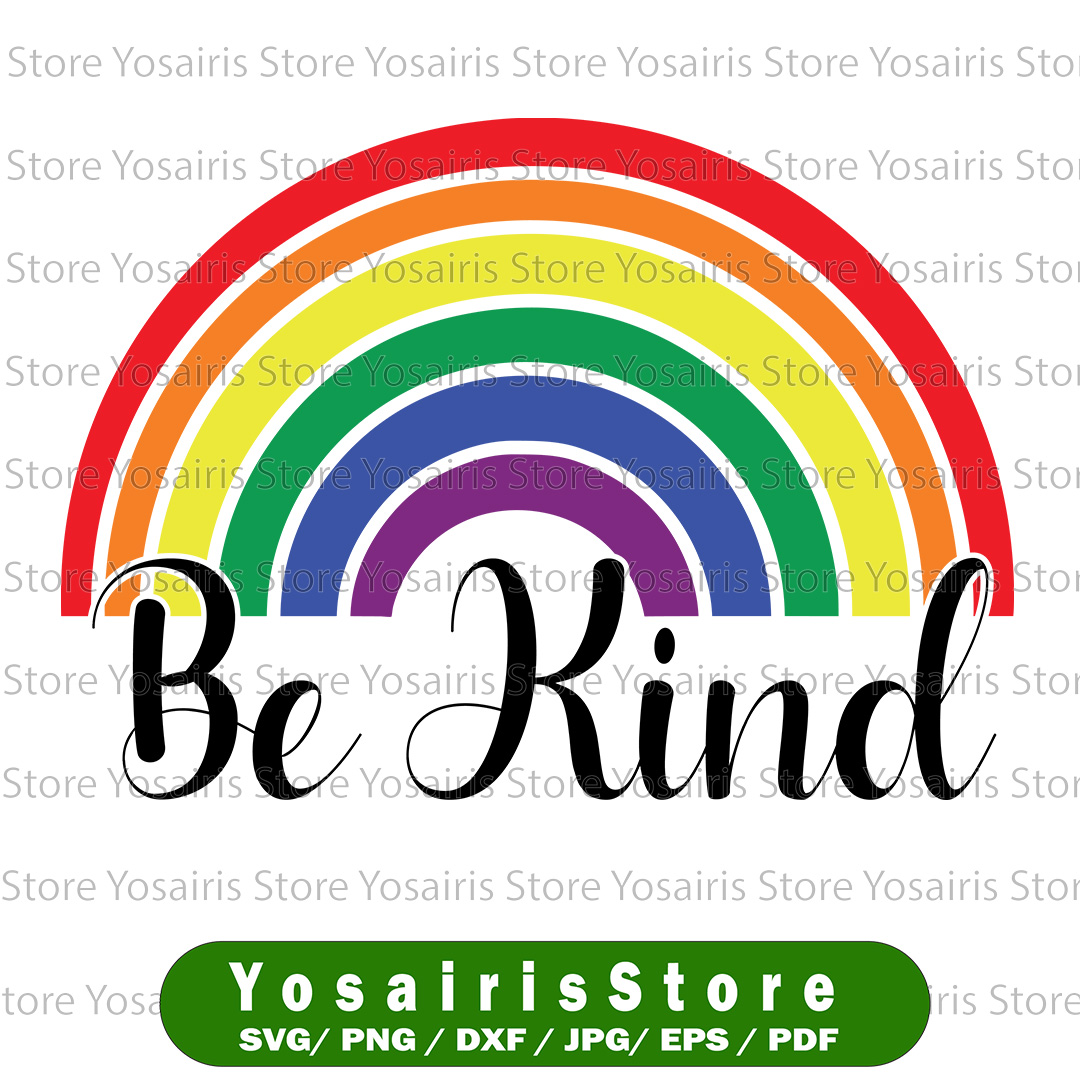 LGBT Be Kind Svg, Lesbian Rainbow Apparel Gay Pride Svg, LGB - Inspire ...