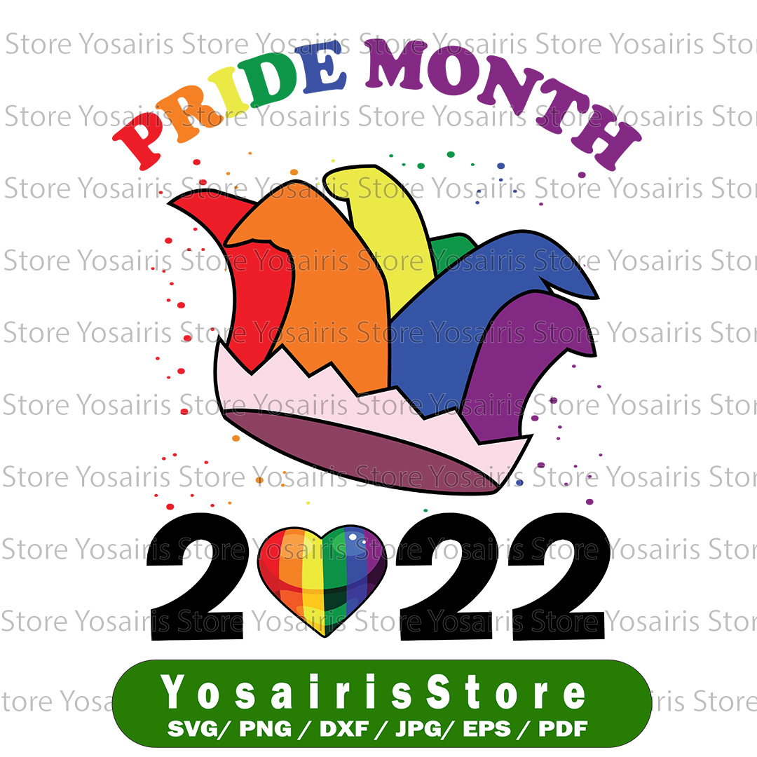 Pride Month 2022 Svg, LGBT-Q Jester Hat Svg, Rainbow Flag Ga - Inspire ...