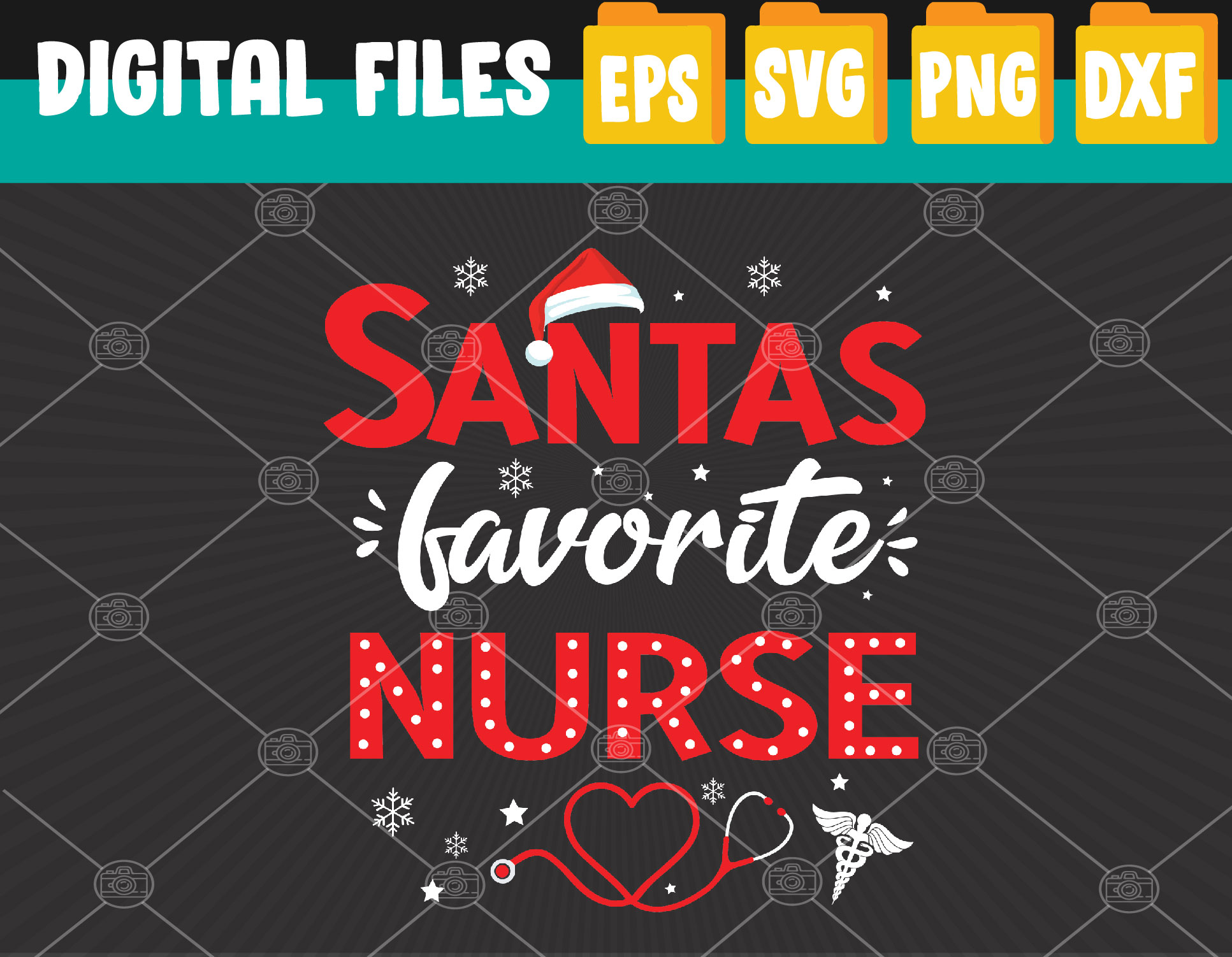 Santa favorite nurse for christmas in hospital Svg, Svg, Eps | Inspire ...