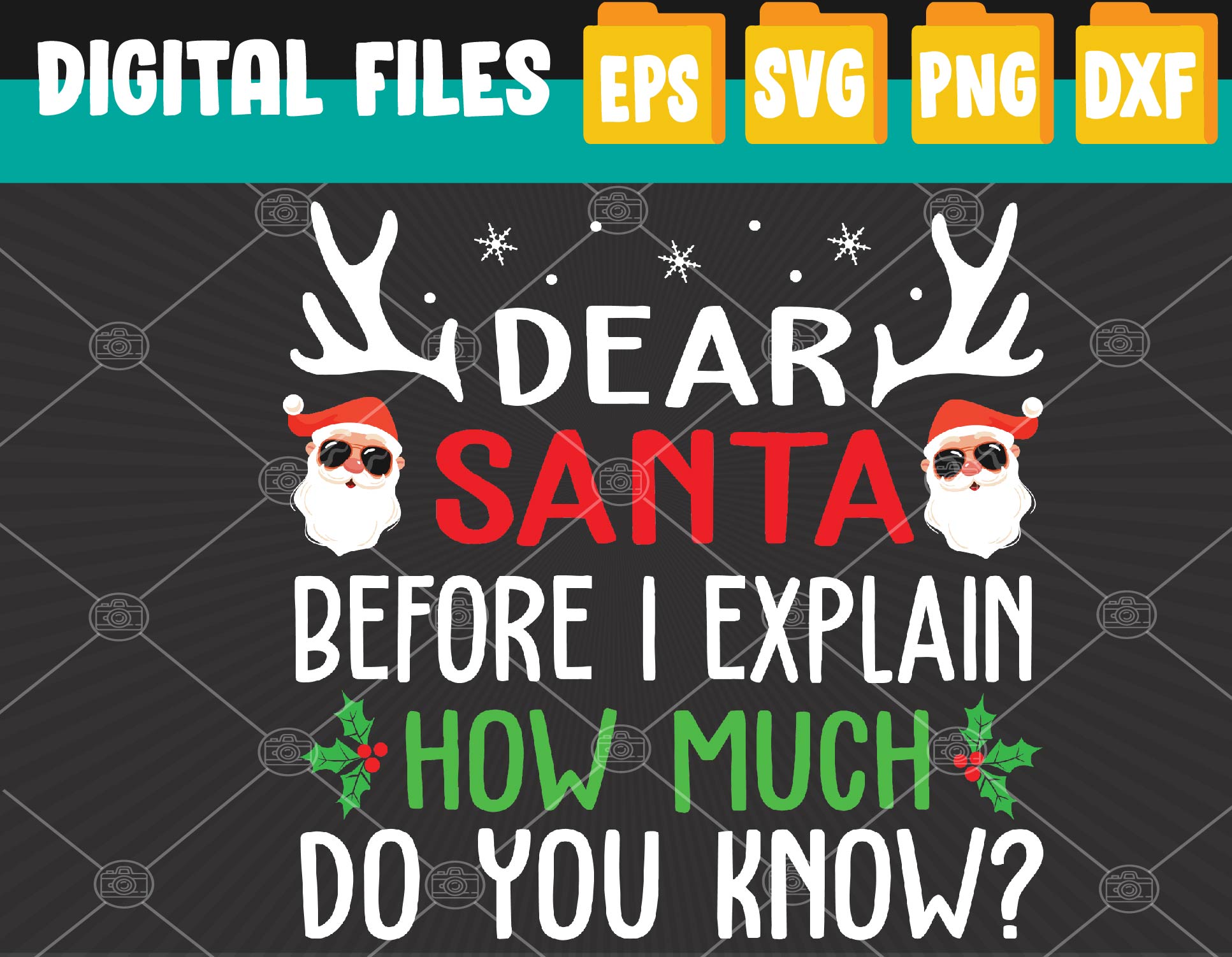 Funny Christmas ,Adults Dear Santa I Can Explain Svg, Eps, P - Inspire ...