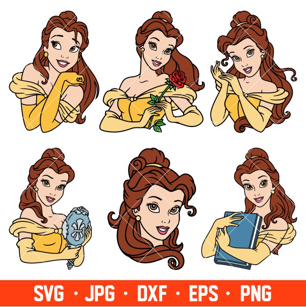 Beauty and the Beast Svg, Belle, Belle Clipart, Princess Lay | Inspire ...