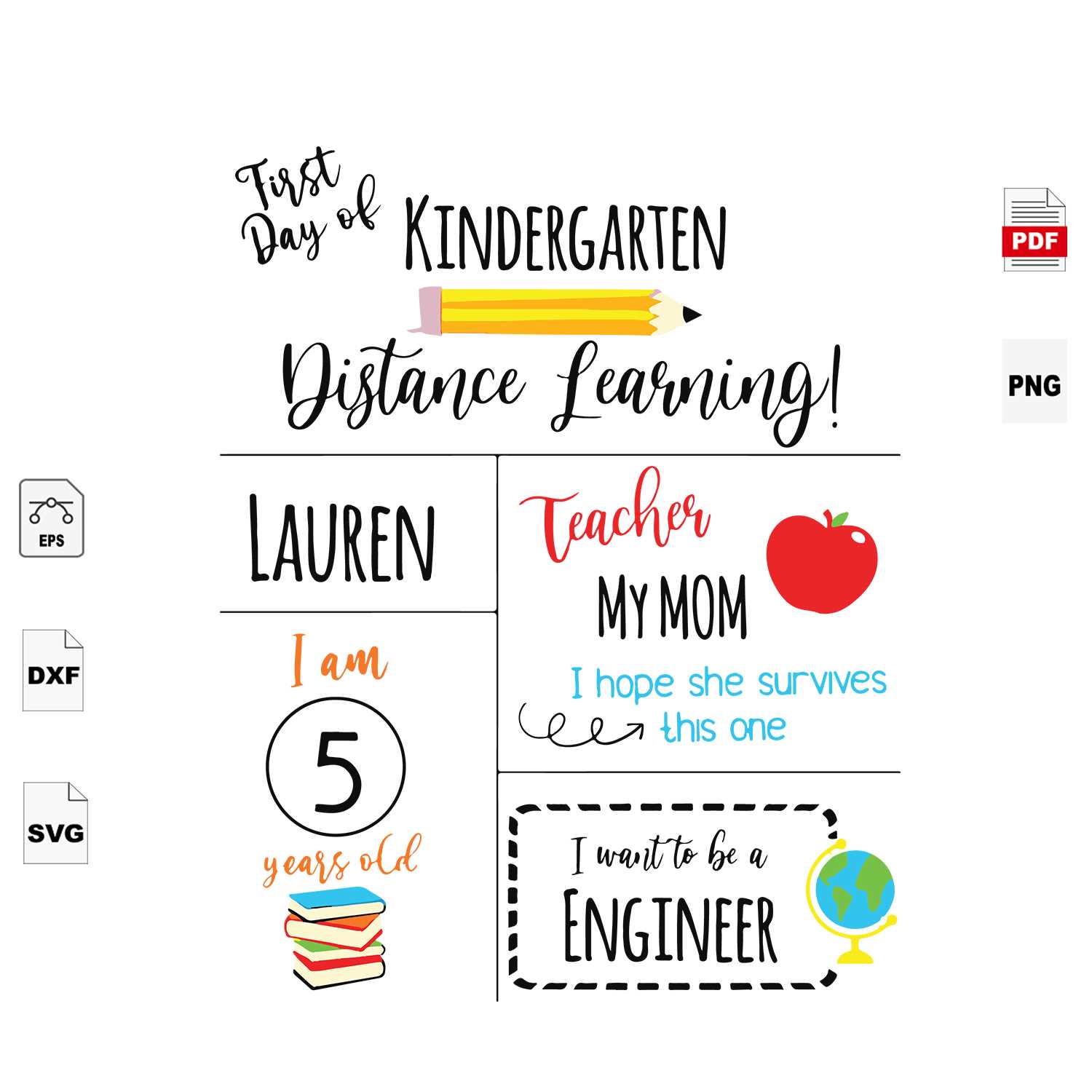 First Day Of Kindergarten, Kindergarten Svg, Distance Learni | Inspire ...