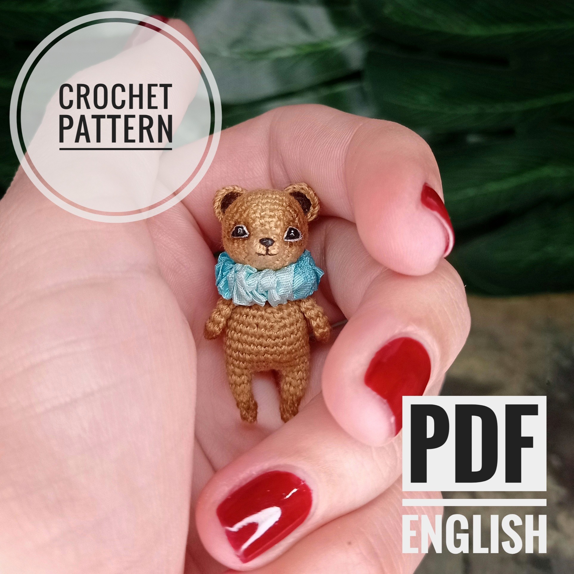 PDF crochet pattern cute bear. Bear toy pattern. Crochet min | Inspire ...