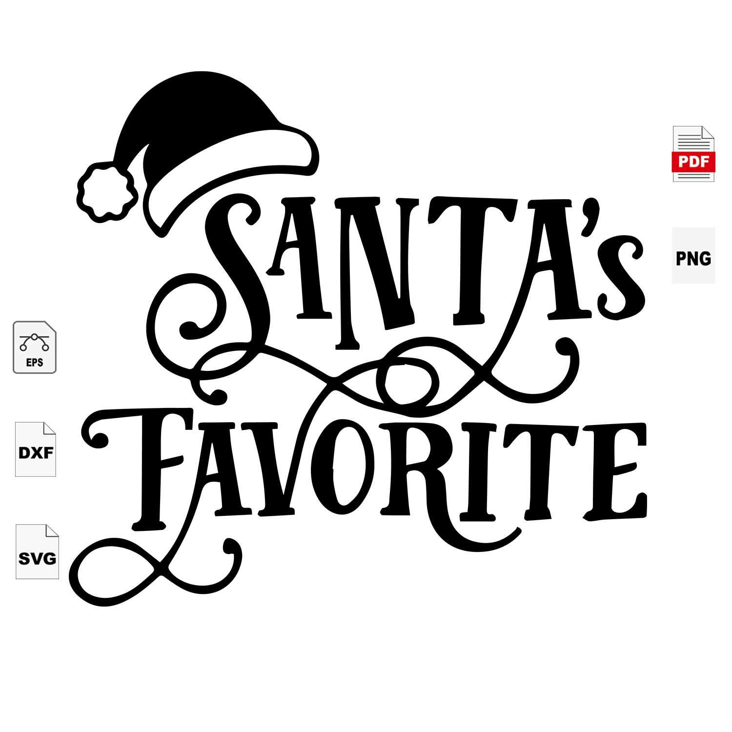 Santa's Favorite, Santa Svg, Santa Clause, Christmas Svg, Ch | Inspire ...