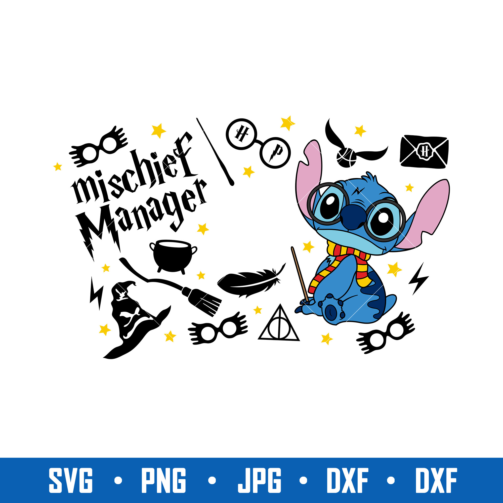 Mischief Manager Stitch Full Wrap Svg, Stitch Svg, Magical W - Inspire ...