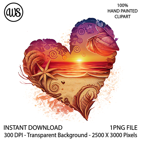 Retro Beach Sunset Clipart. Summer Clipart. Summer Sublimati - Inspire ...