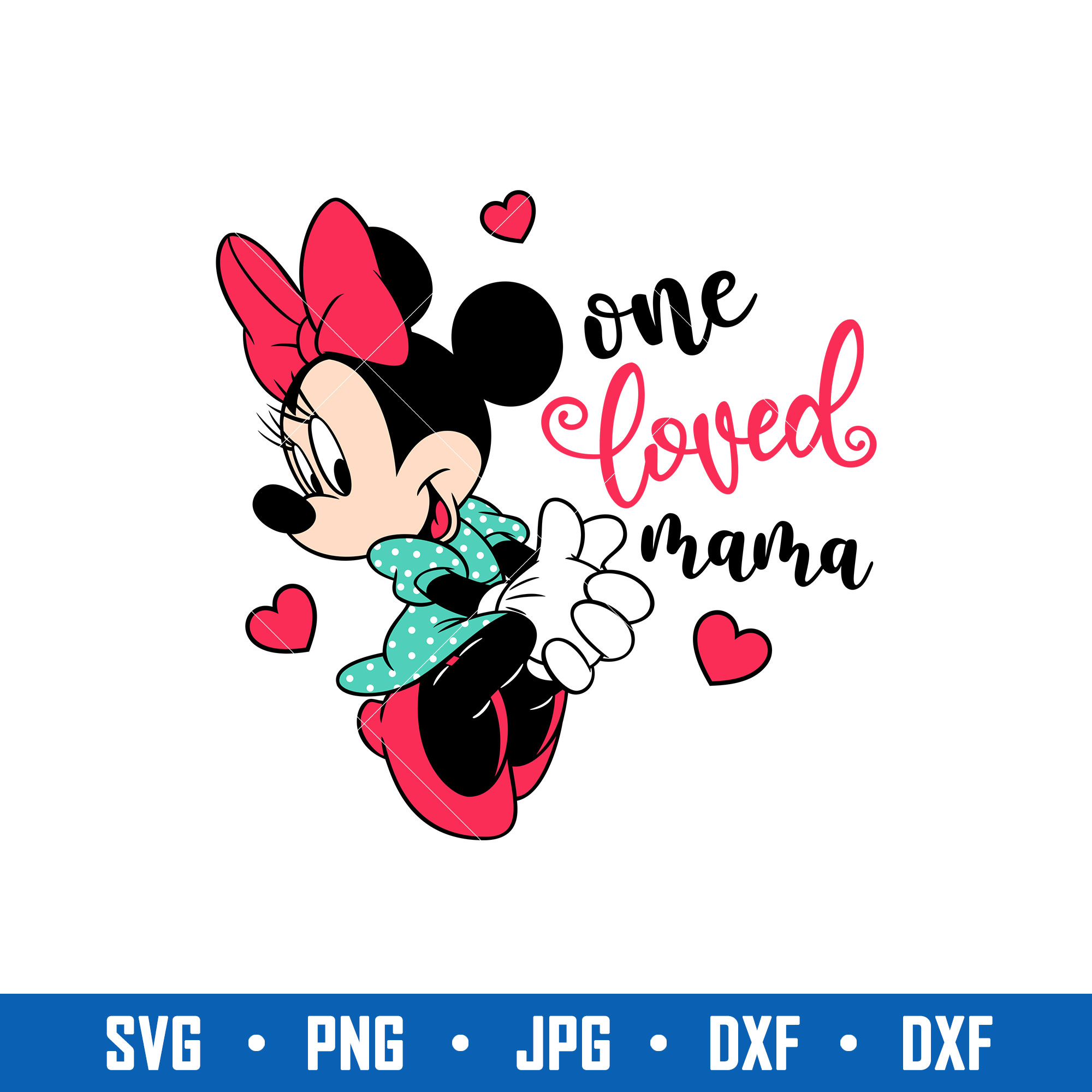 Minnie One Loved Mama Svg, Minnie Mouse Svg, Disney Svg, Png - Inspire ...