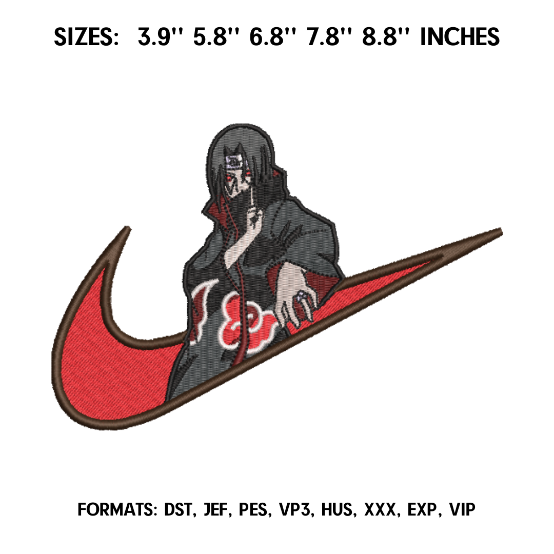 Uchiha Itachi Embroidery Design File, Naruto Anime Embroider - Inspire ...
