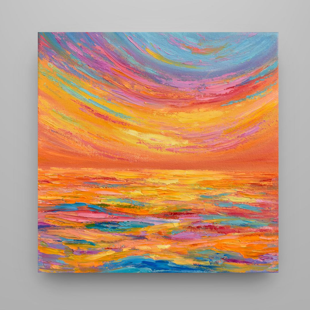 Digital Abstract Seascape Art Ocean Printable Art | Sunset P | Inspire ...
