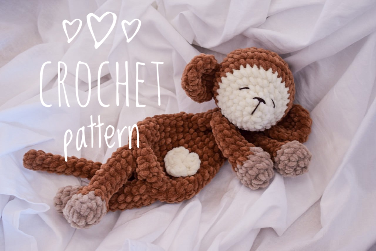 Crochet monkey pattern Crochet snuggler pattern Crochet cudd | Inspire ...