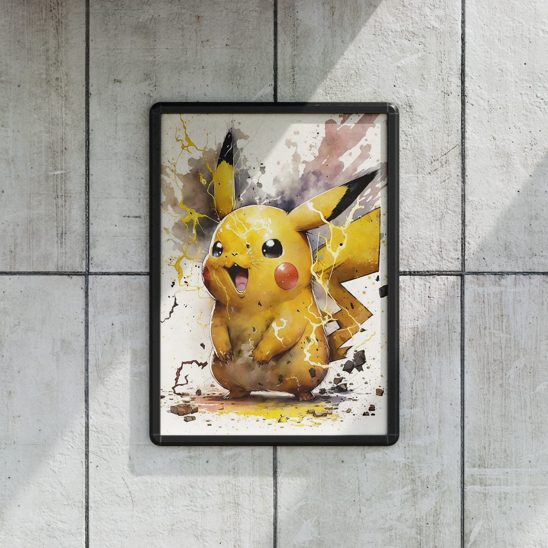 Pikachu Pokemon - Downloadable and Printable Digital paintin | Inspire ...