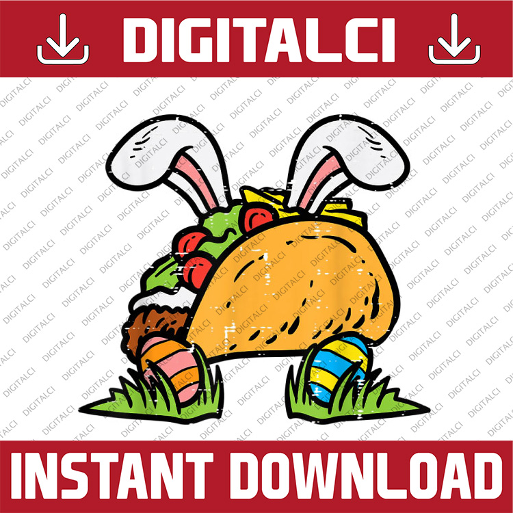 Easter Taco Bunny Funny Mexican Food Foodie Easter Day Png, | Inspire ...