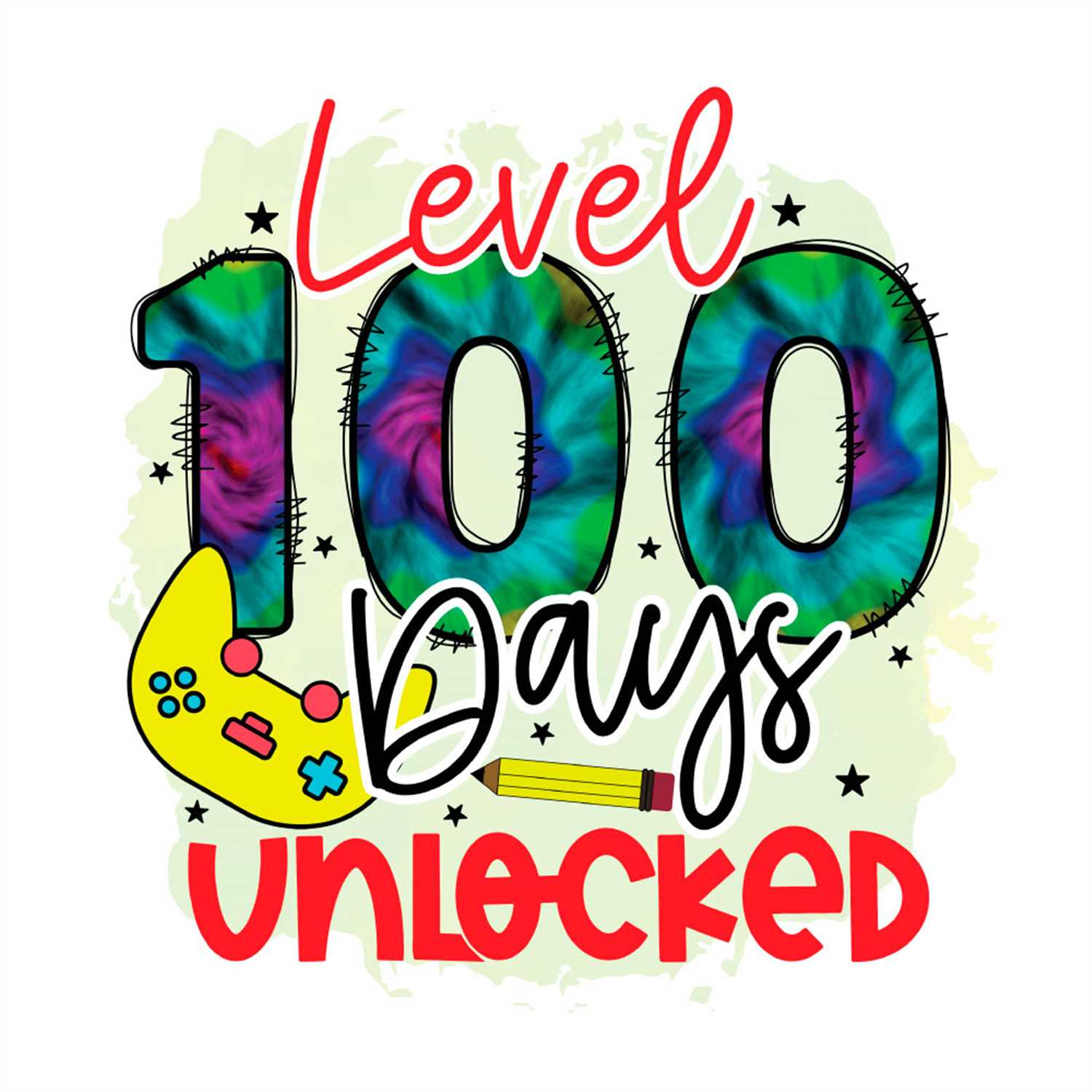 Level 100 Days Unlocked Game Controller SVG PNG | Inspire Uplift