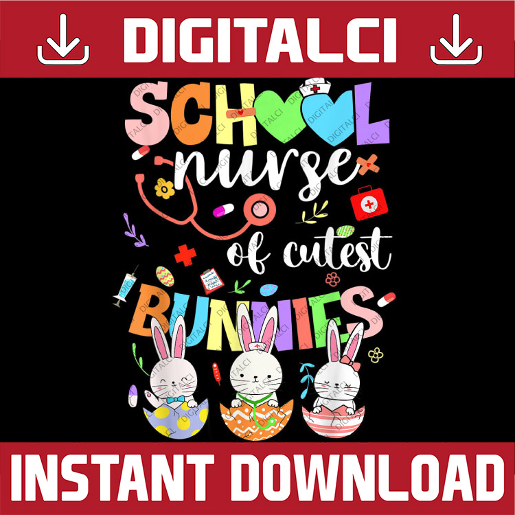 Funny Easter School Nurse Of Cutest Bunnies RN Cute Rabbit E | Inspire ...