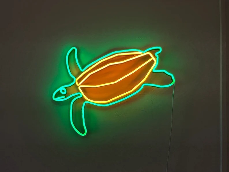 Decor Neon Sign turtle Led room Art Light Sign Led Logo Wall | Inspire ...