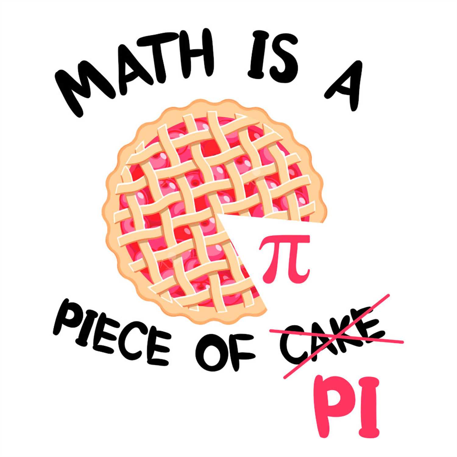 Math Is A Piece Of No Cake Pi Cherry Pie SVG PNG | Inspire Uplift