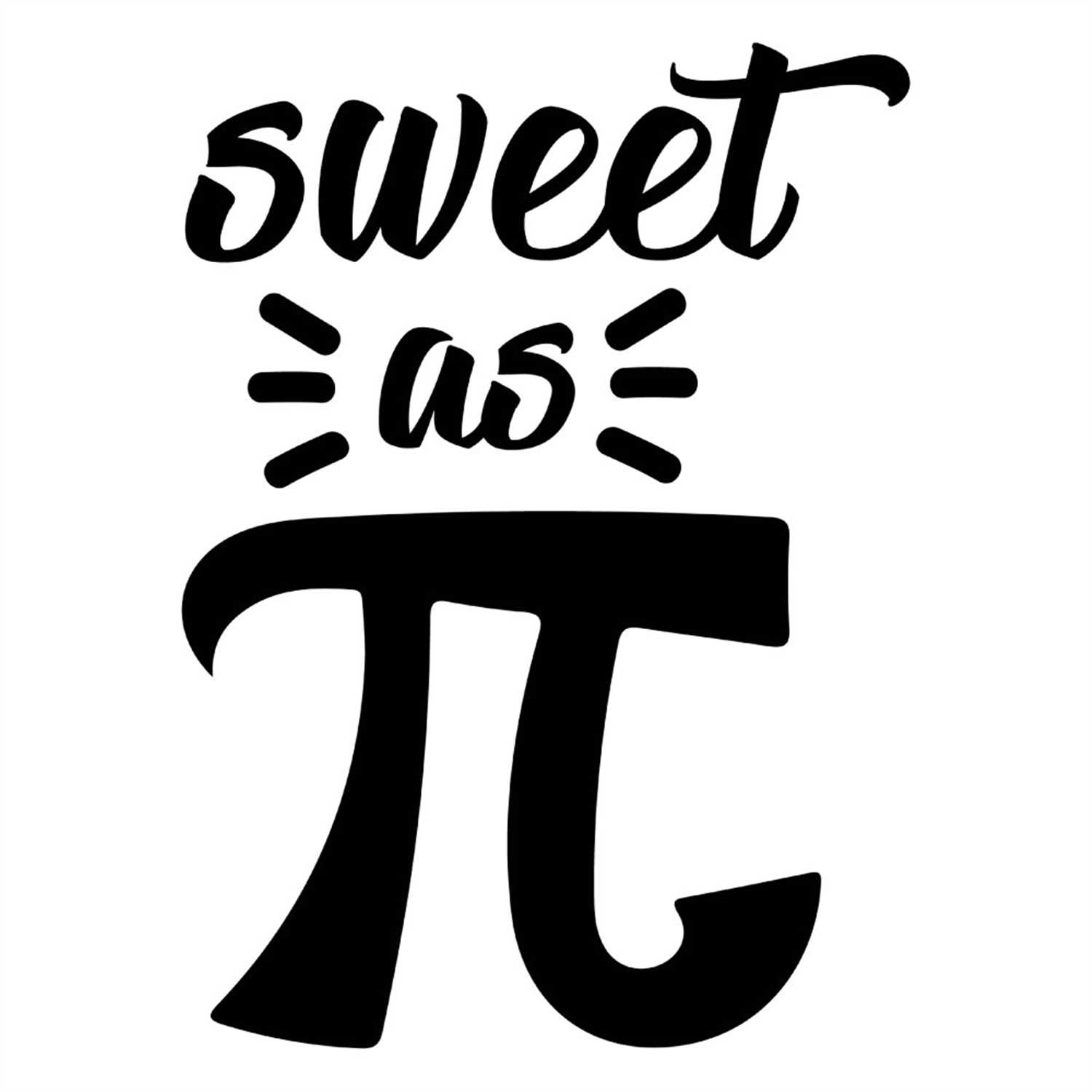 Sweet As Pi Cute Pi Number SVG Silhouette - Inspire Uplift