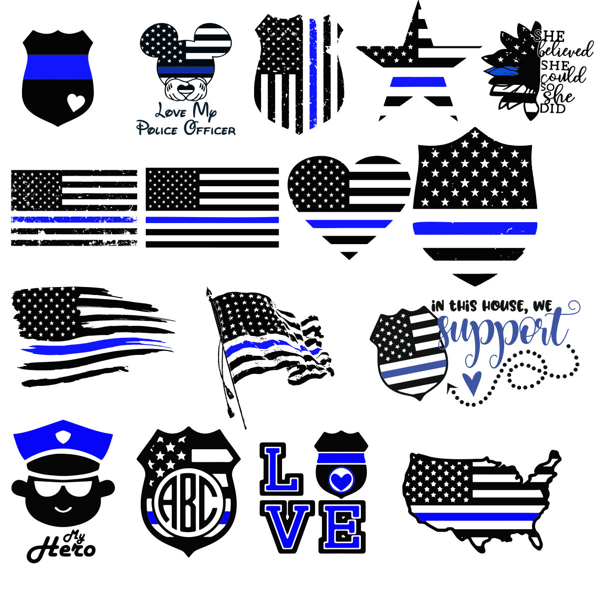 Police Bundle Svg, Jobs Svg, Trending Svg, Police Svg, Polic | Inspire ...