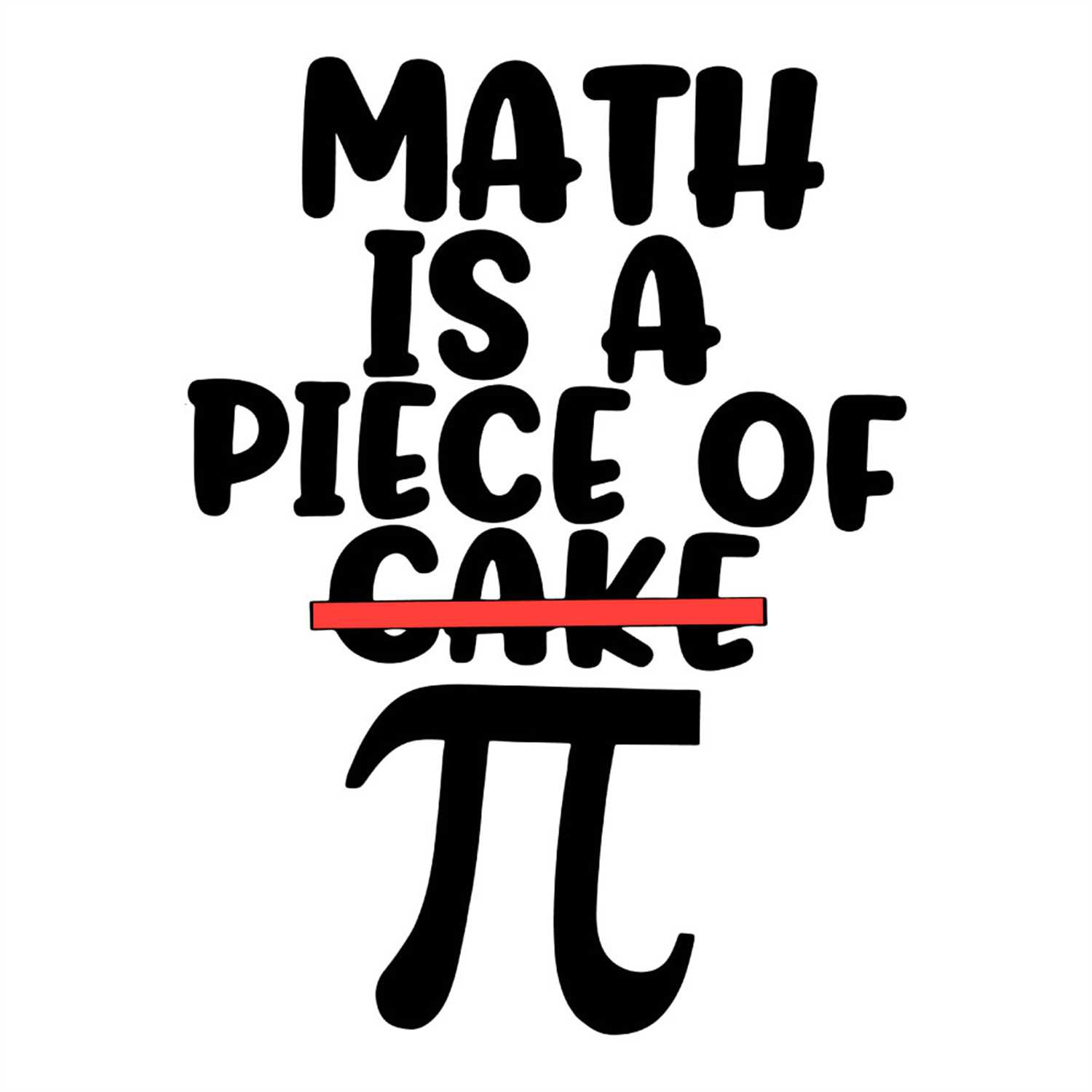 Math Is A Piece Of No Cake Pi SVG Silhouette | Inspire Uplift