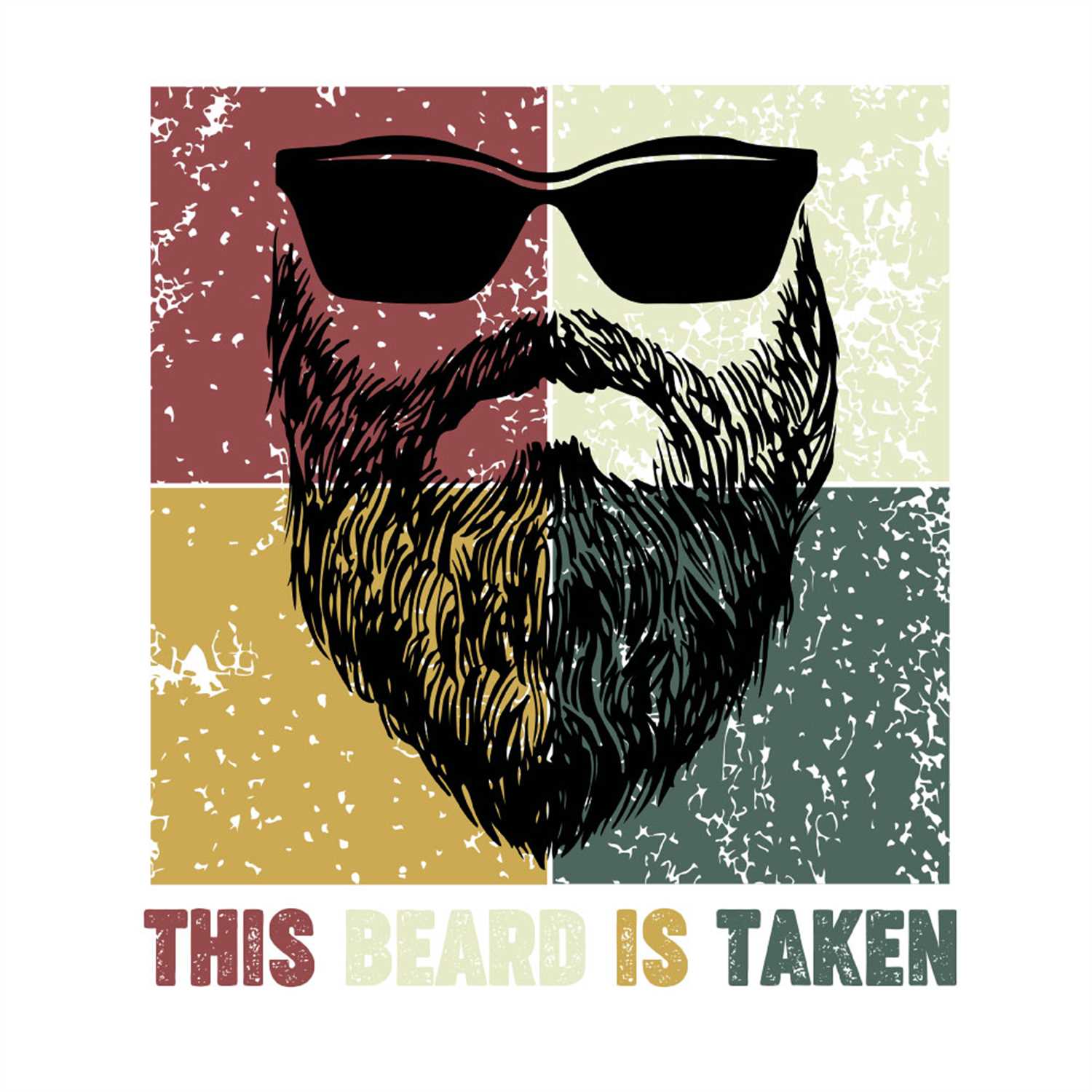 This Beard Is Taken Half Man Face SVG PNG | Inspire Uplift