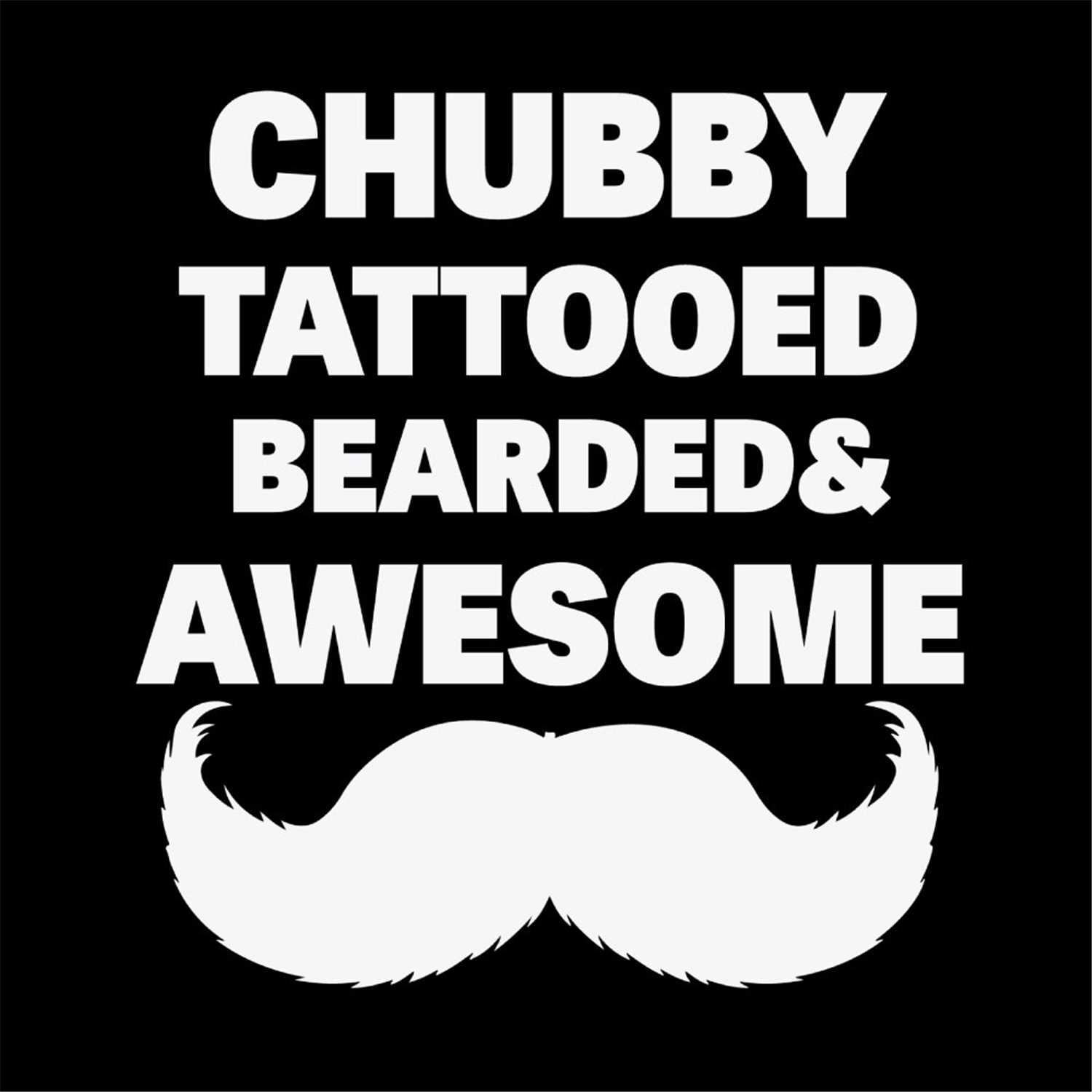 Chubby Tattooed Bearded And Awesome SVG Silhouette | Inspire Uplift