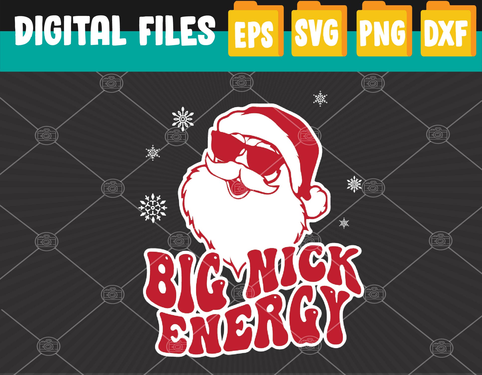 Big Nick Energy Christmas Reindeer Svg, Eps, Png, Dxf, Digi | Inspire ...