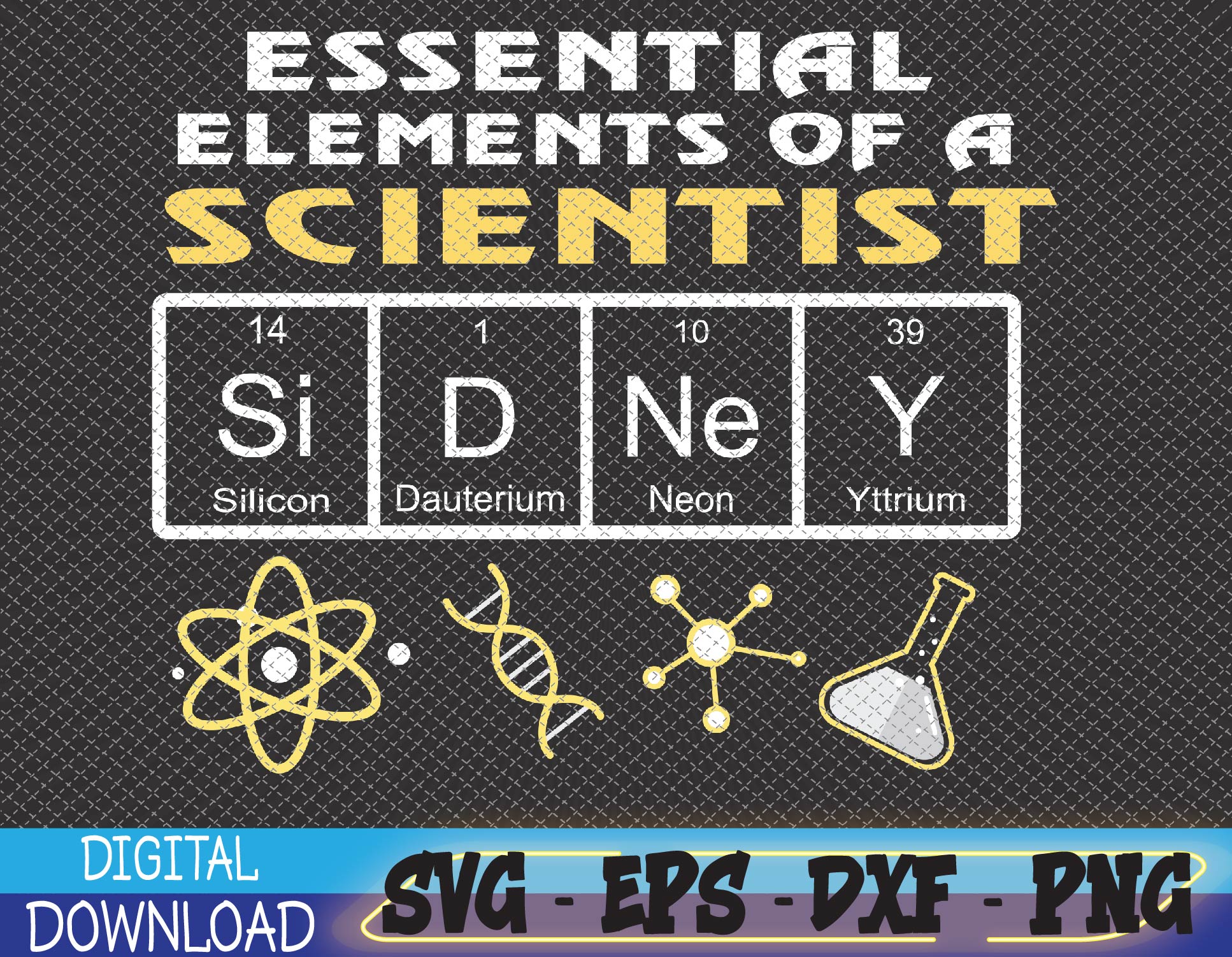 Birthday Sidney Periodic Table Elements Custom Science Svg, | Inspire ...