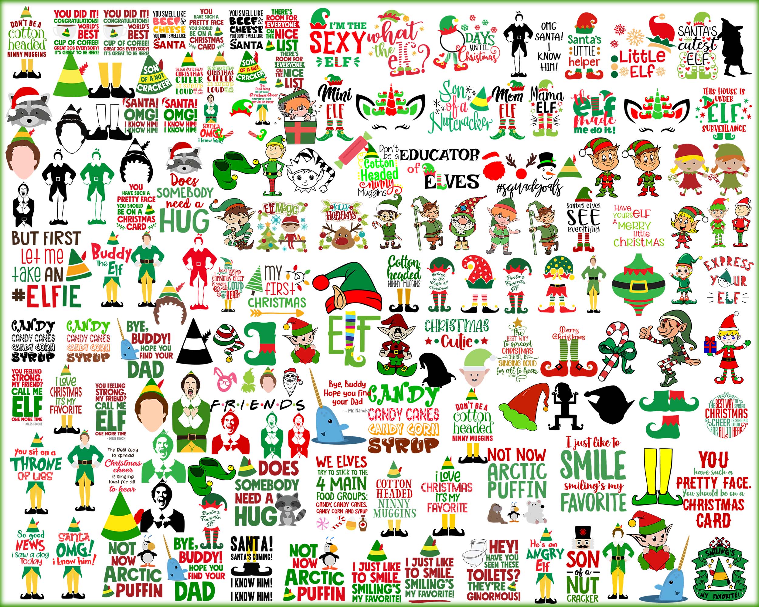 Buddy The Elf SVG Bundle, Christmas Buddy The Elf SVG png dx - Inspire ...