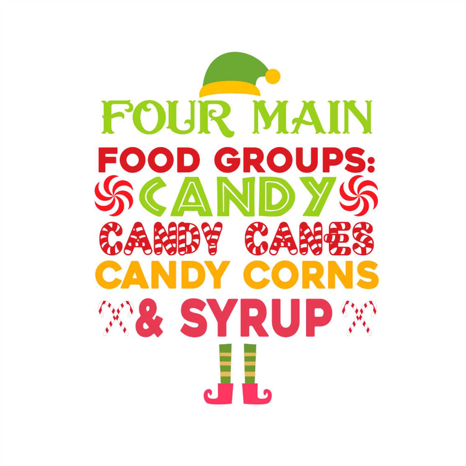 Four Main Food Groups Candy Candy Canes Candy Corn And Syrup | Inspire ...