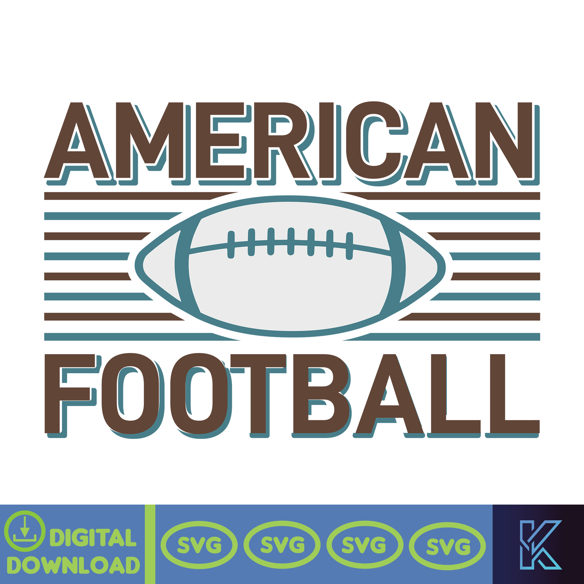 Football Svg, Football Svg, Football Png, Football Clipart, | Inspire ...