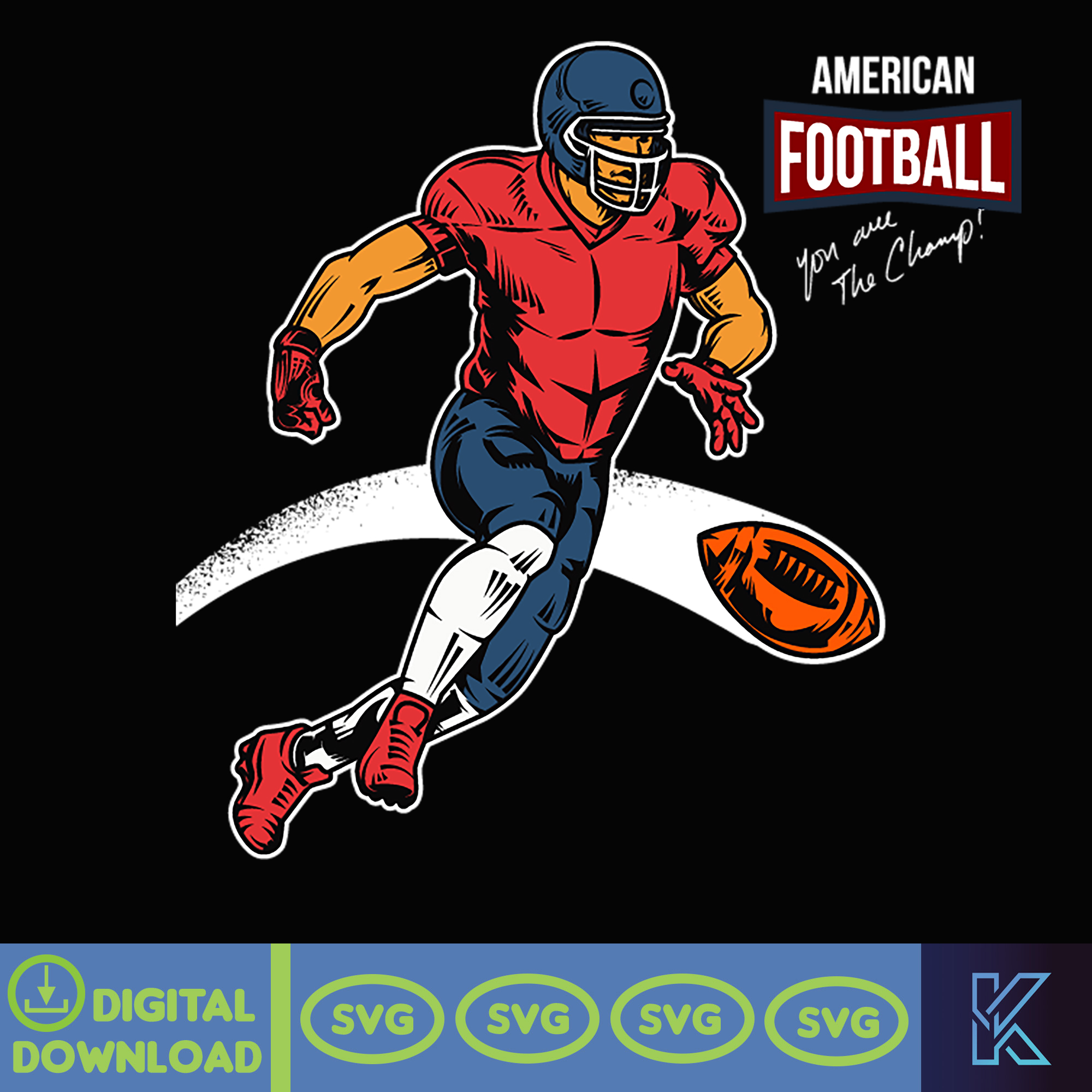 Football Svg, Football Svg, Football Png, Football Clipart, | Inspire ...