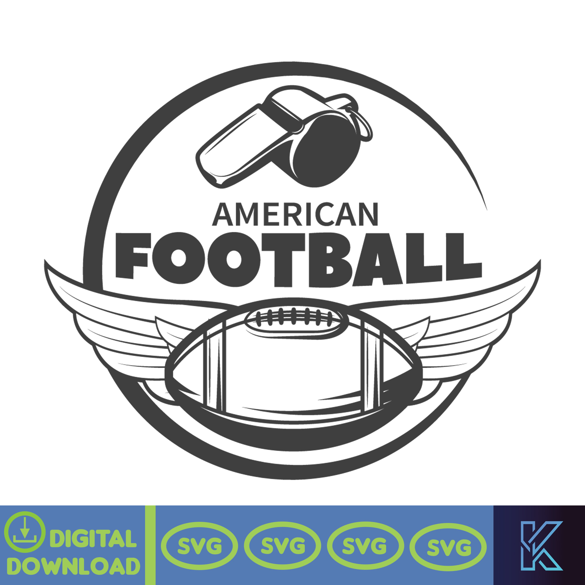 Football Svg, Football Svg, Football Png, Football Clipart, | Inspire ...