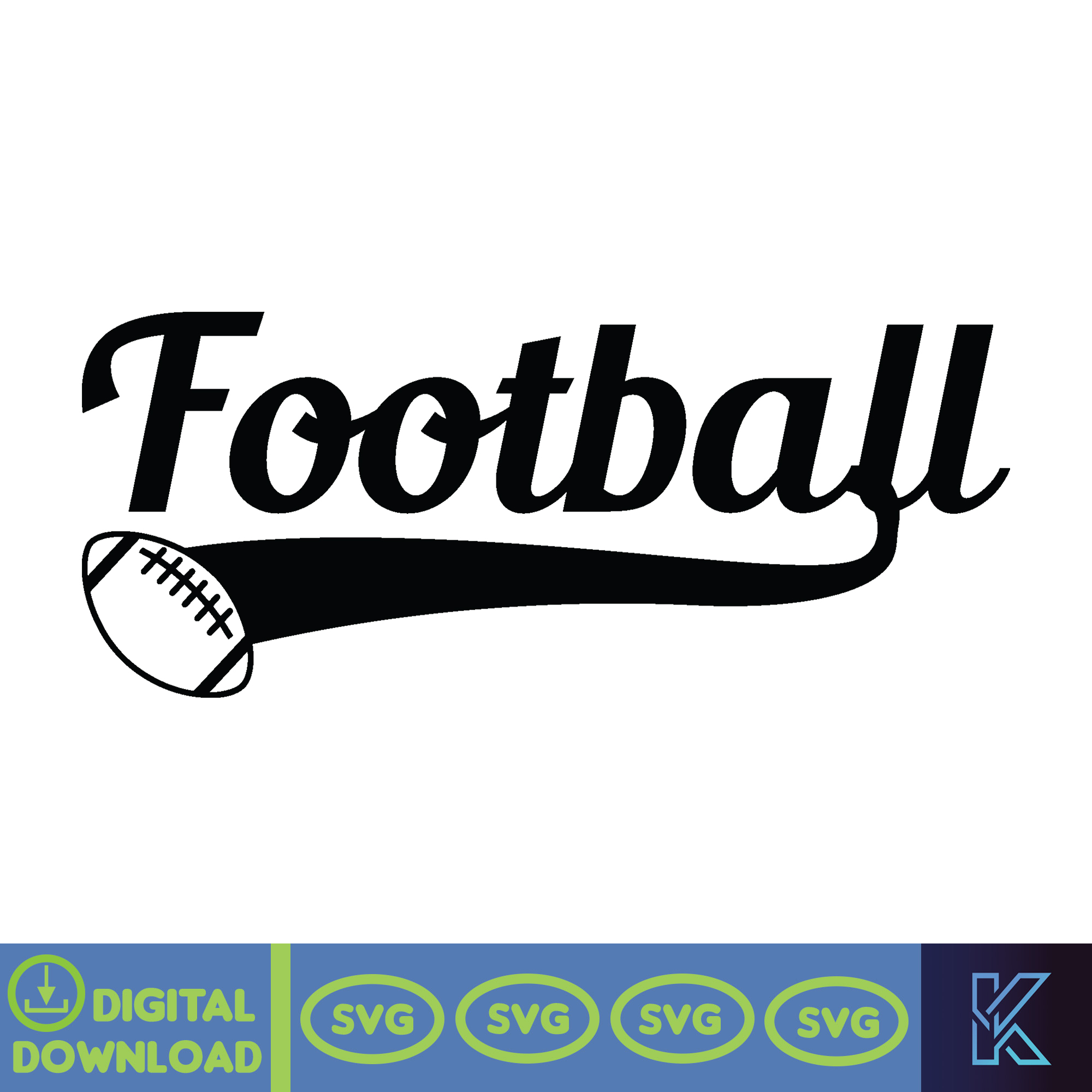 Football Svg, Football Svg, Football Png, Football Clipart, | Inspire ...
