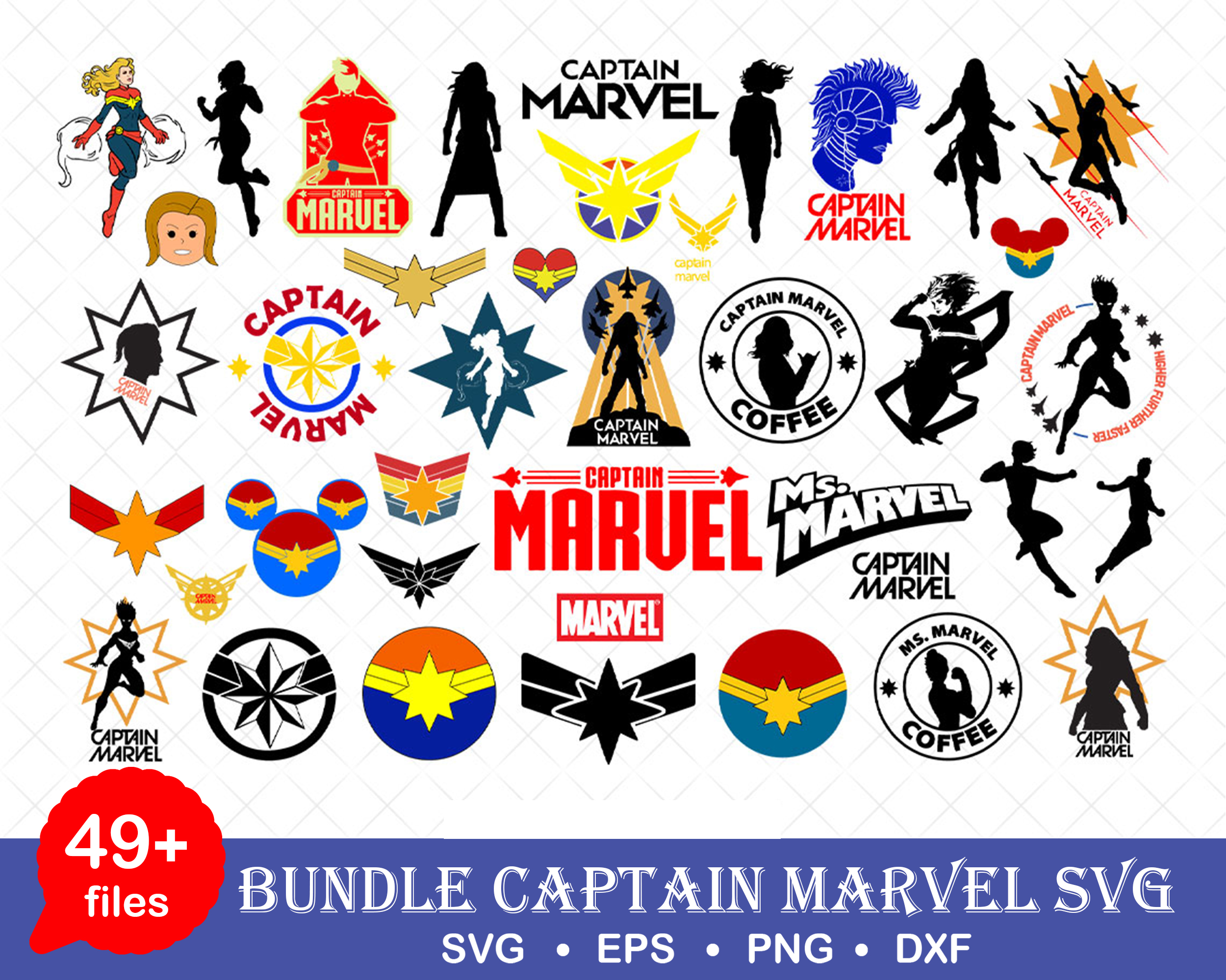 Captain Marvel Svg Bundle, Marvel Svg, Captain Marvel Logo, | Inspire ...