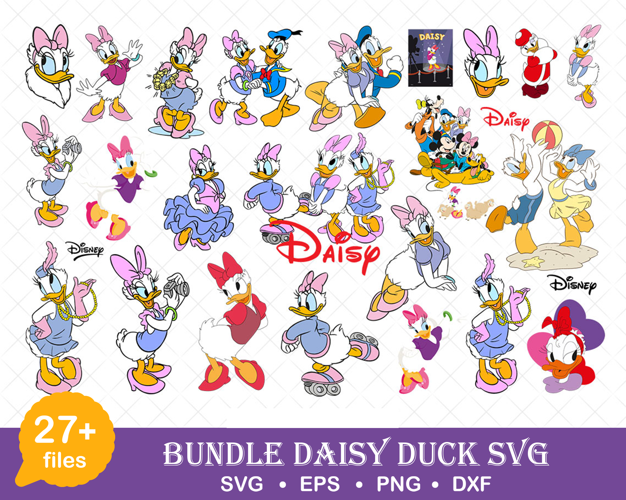 Daisy Duck Svg Bundle, Daisy Duck Svg, Duck Svg, Daisy Svg, | Inspire ...