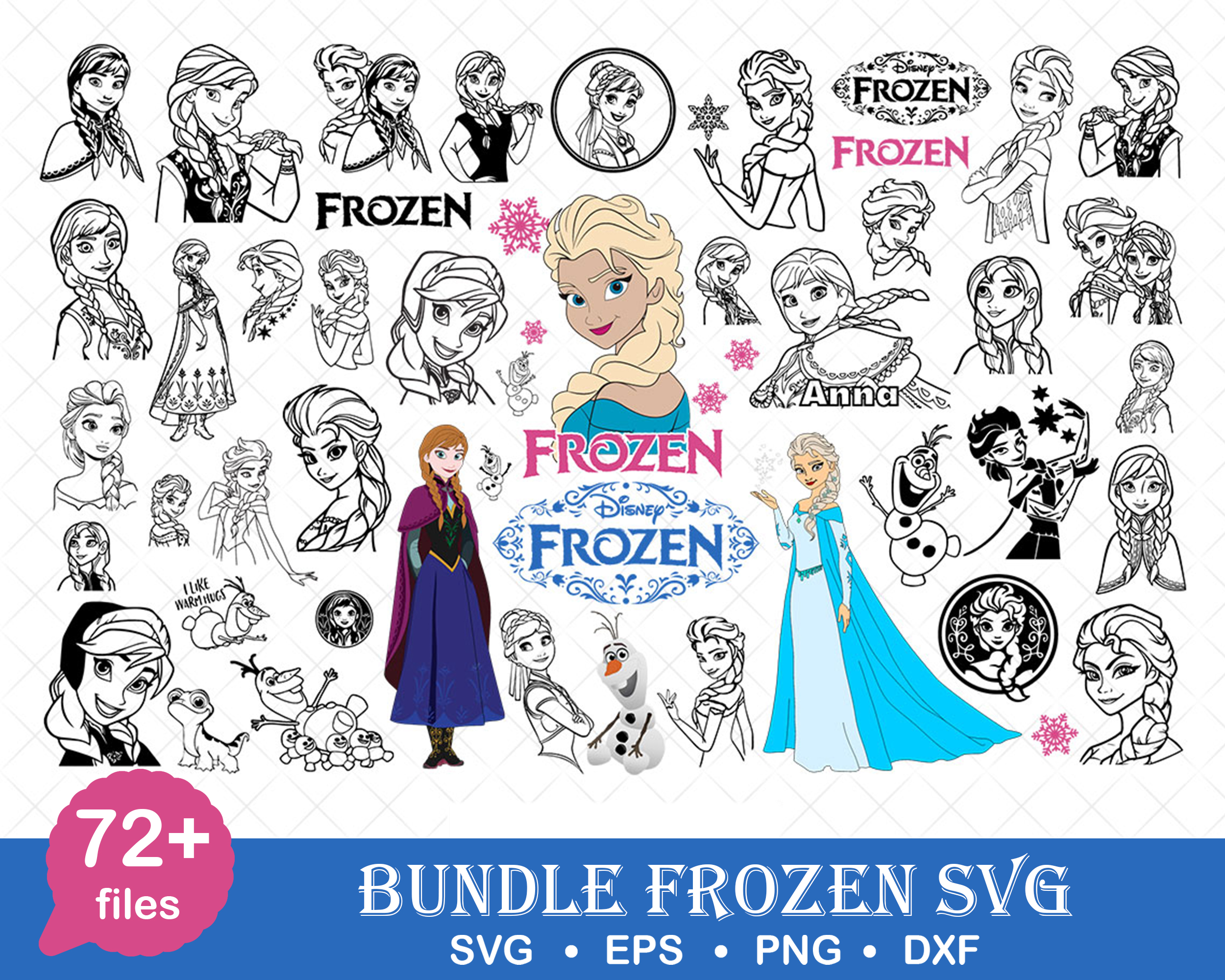 Frozen Svg Bundle, Frozen Svg, Frozen Clipart, Frozen 2 Svg, | Inspire ...