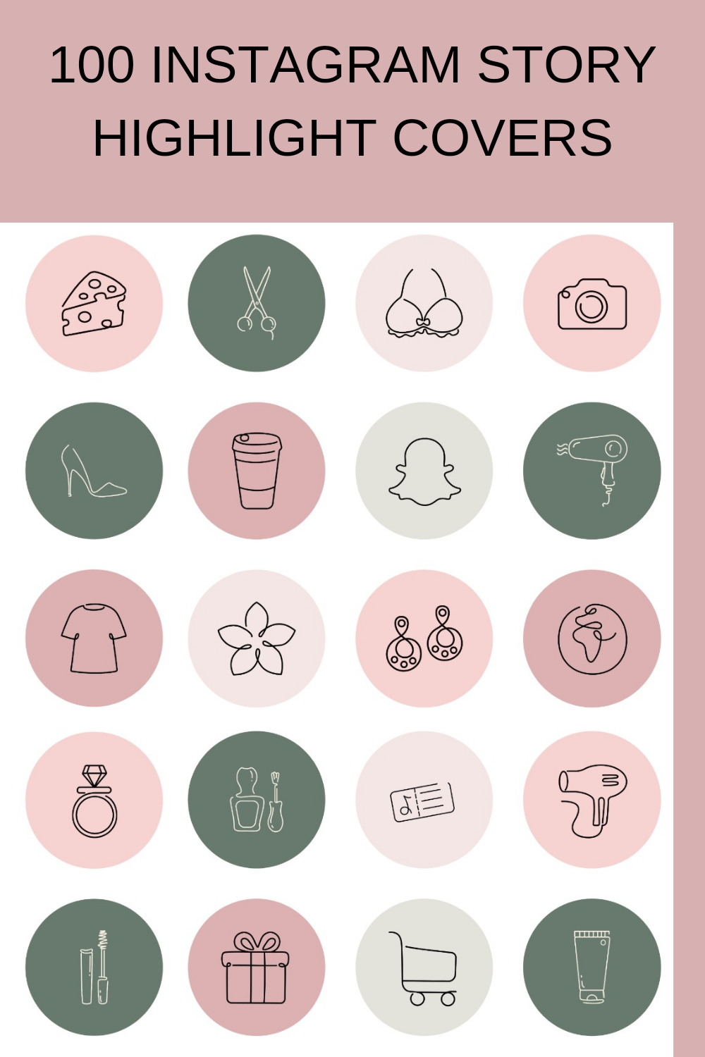 100 Lifestyle Instagram Highlight Icons. Neutral Instagram H - Inspire ...