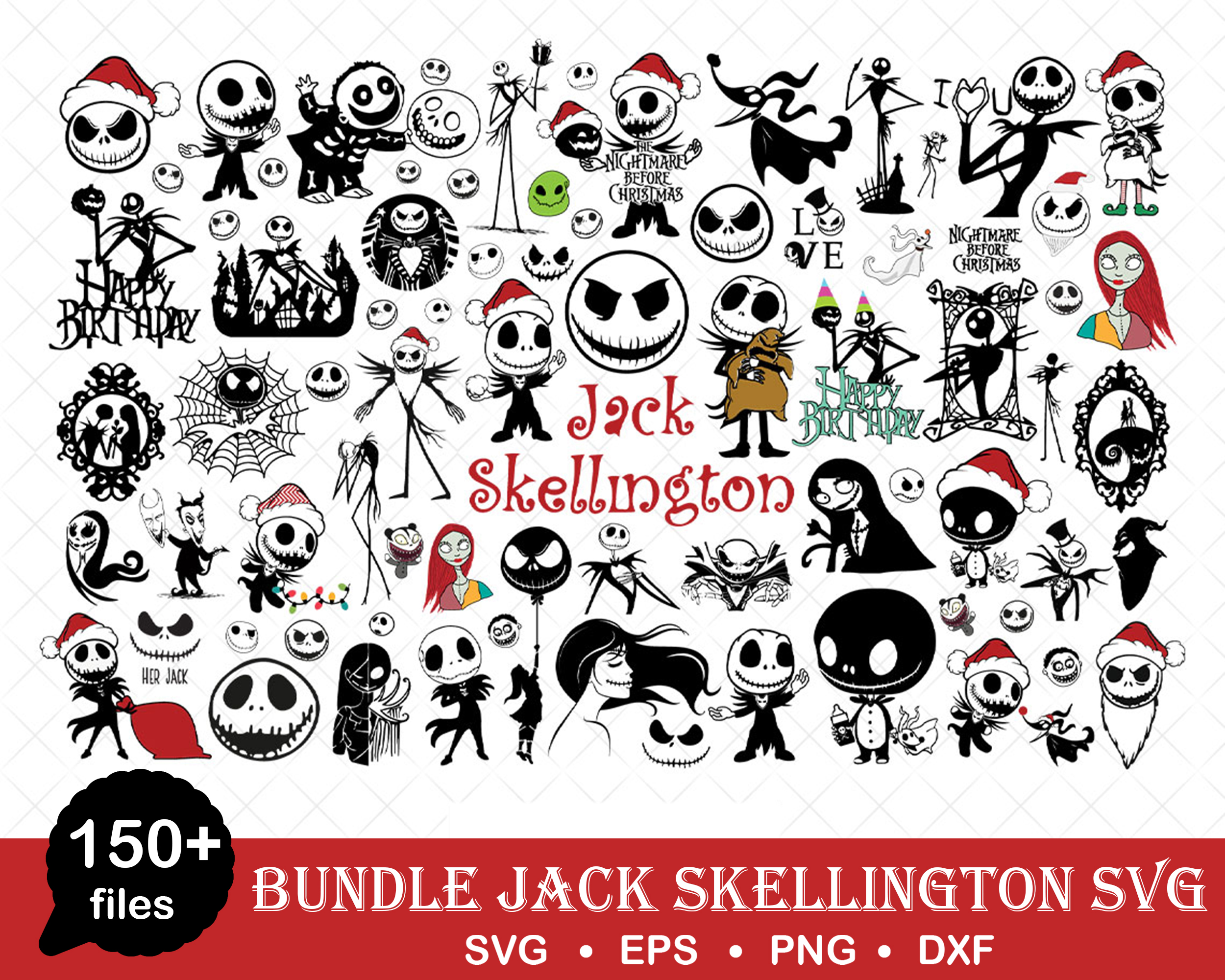 Jack Skellington Svg Bundle, Jack Skellington Svg, Halloween | Inspire ...