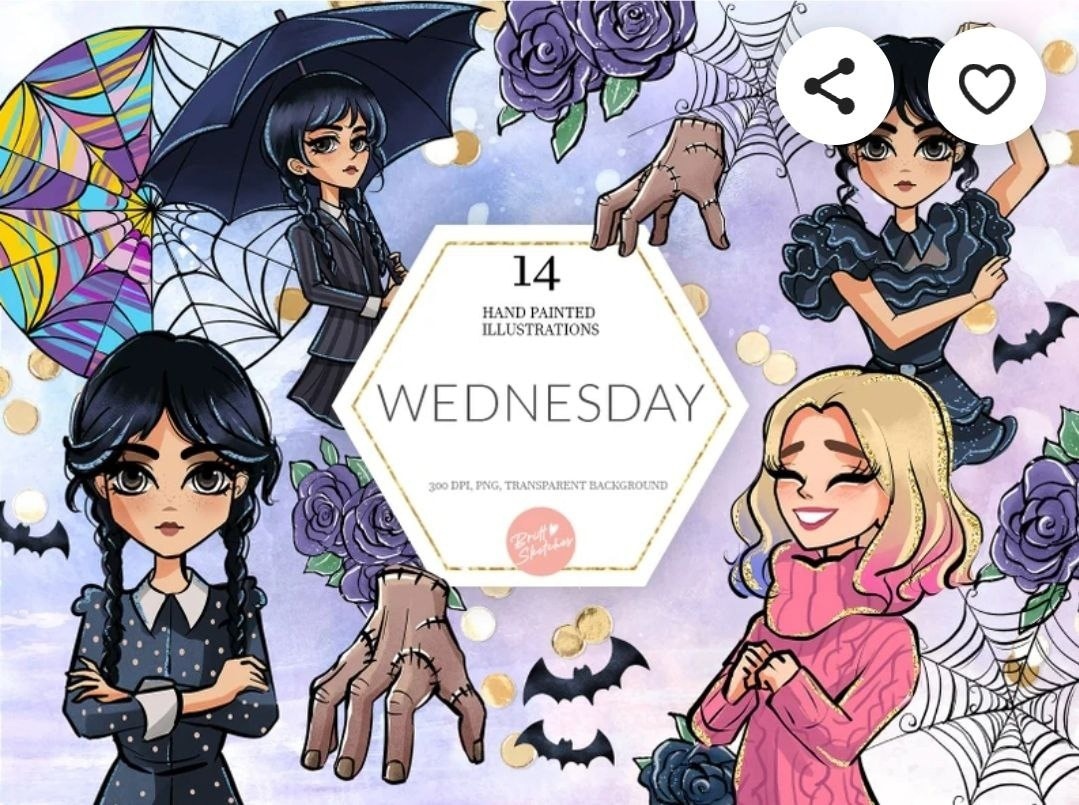 Wednesday Clipart bundle png high resolution - Inspire Uplift