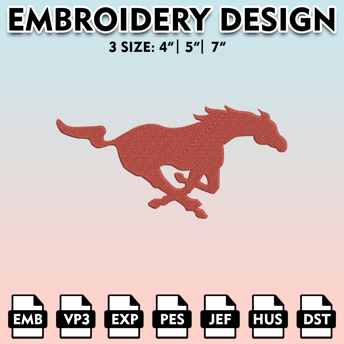 NCAA Logo Embroidery Designs, NCAA Mustangs, Mustangs Embroi - Inspire ...